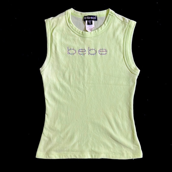bebe | Tops | Y2k Bebe Crystal Logo Muscle Tank Vintage M | Poshmark